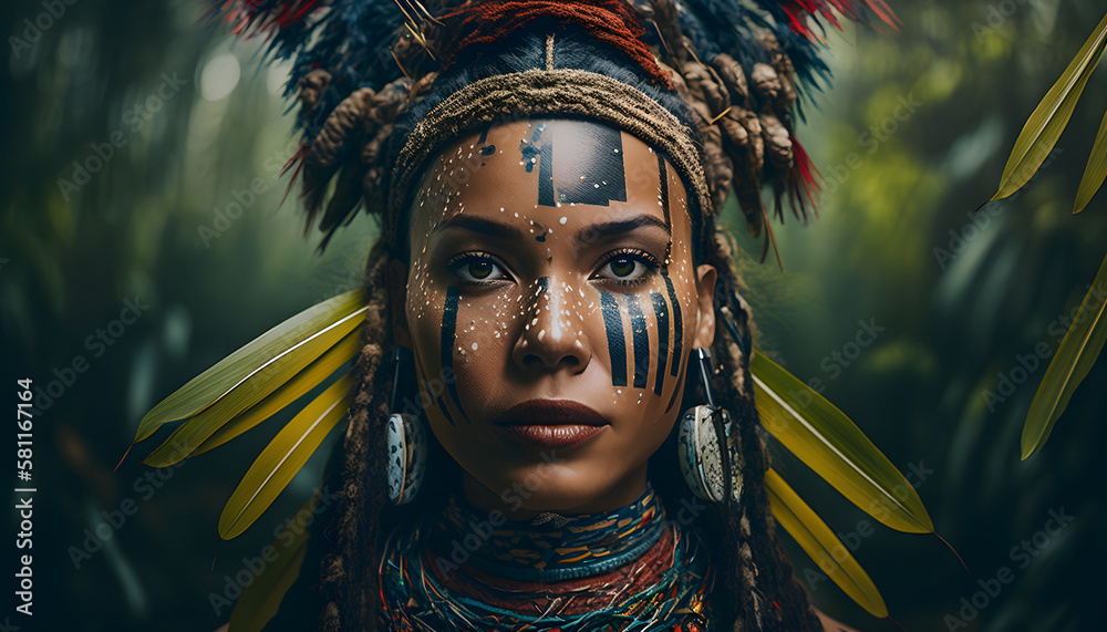 Beautiful Woman of the Amazon, Power and Beauty of the Indigenous ...