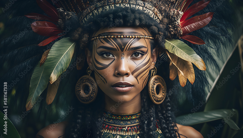 Beautiful Woman of the Amazon, Power and Beauty of the Indigenous ...