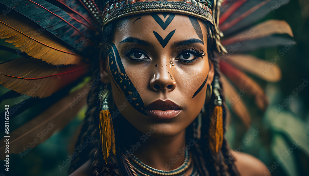 Beautiful Woman of the Amazon, Power and Beauty of the Indigenous ...