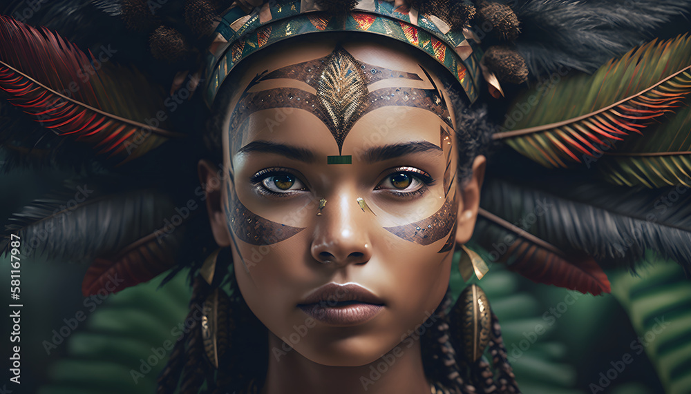 Beautiful Woman of the Amazon, Power and Beauty of the Indigenous ...