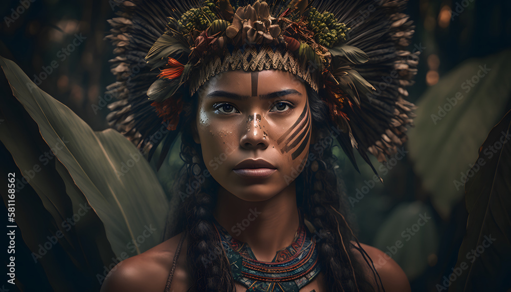 Beautiful Woman of the Amazon, Power and Beauty of the Indigenous ...