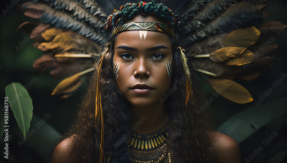 Beautiful Woman of the Amazon, Power and Beauty of the Indigenous ...