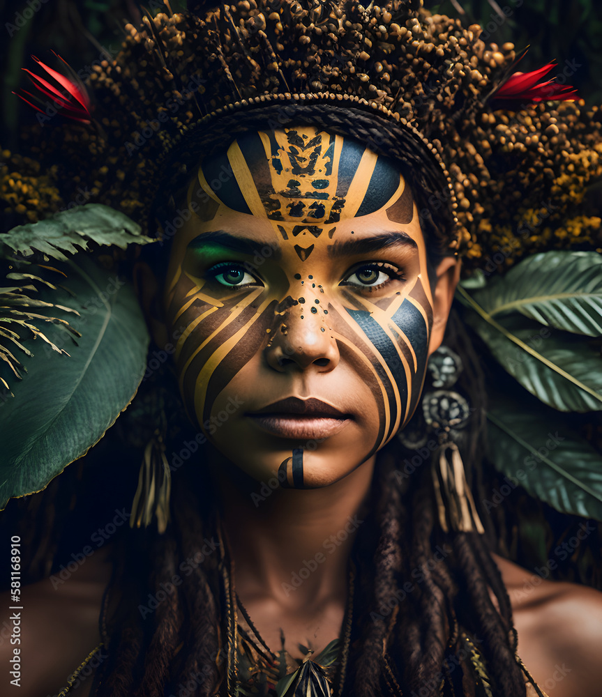 Beautiful Woman of the Amazon, Power and Beauty of the Indigenous ...