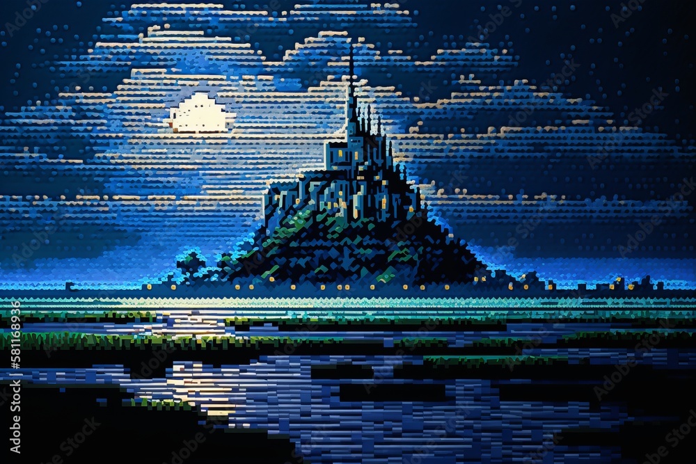 8-bit pixel art, game art, Beautiful Landscape | Created With ...