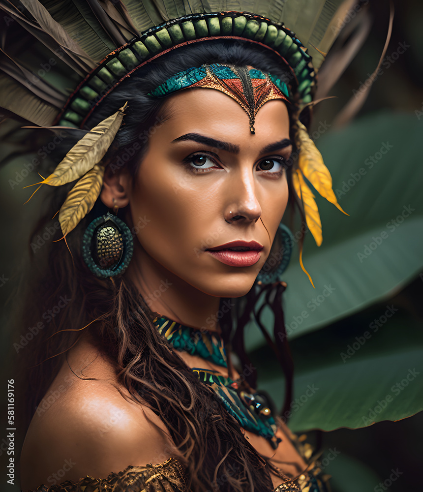 Beautiful Woman of the Amazon, Power and Beauty of the Indigenous ...