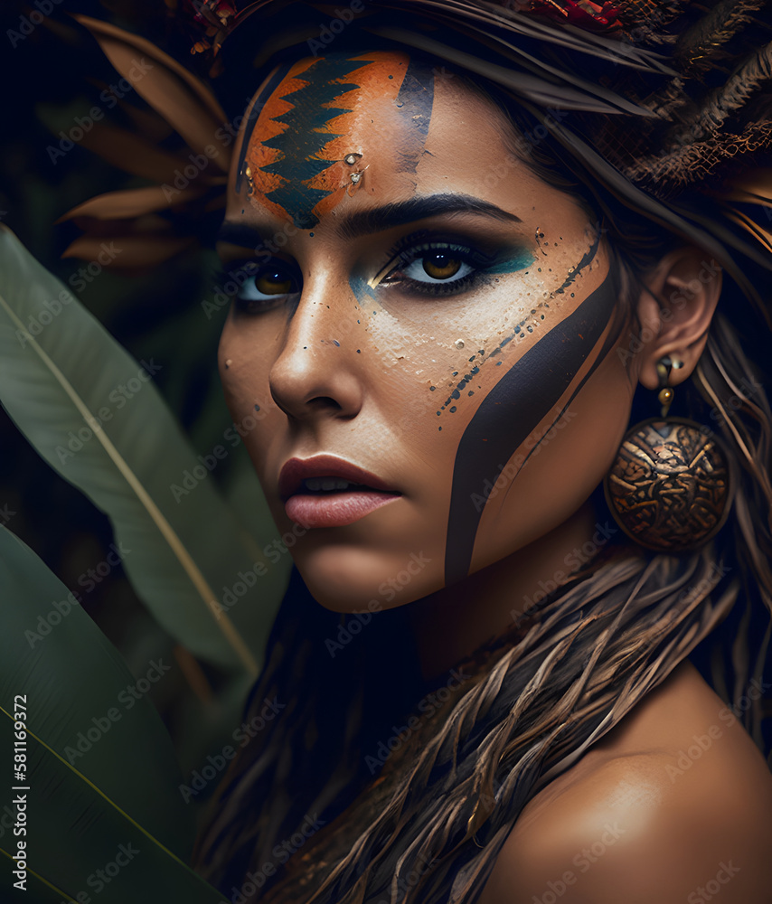 Beautiful Woman of the Amazon, Power and Beauty of the Indigenous ...