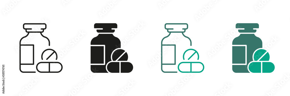 Antibiotic, Painkiller, Vitamin, Pharmaceutical Medicament Sign ...