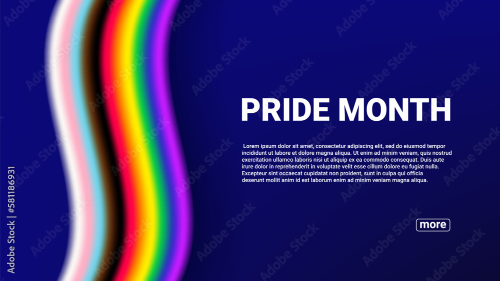Pride Month banner concept. Vector illustration with new progressive ...