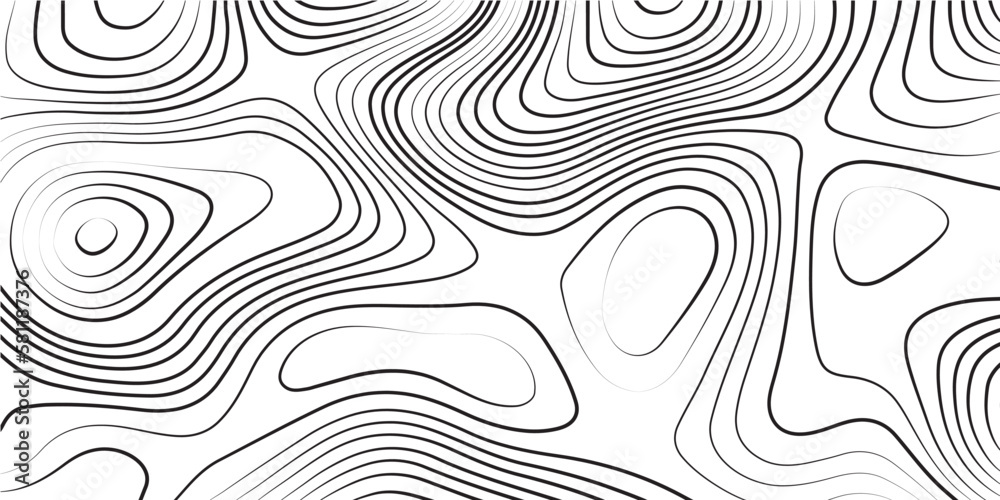 Topographic contours map background. Topography geographic white lines ...
