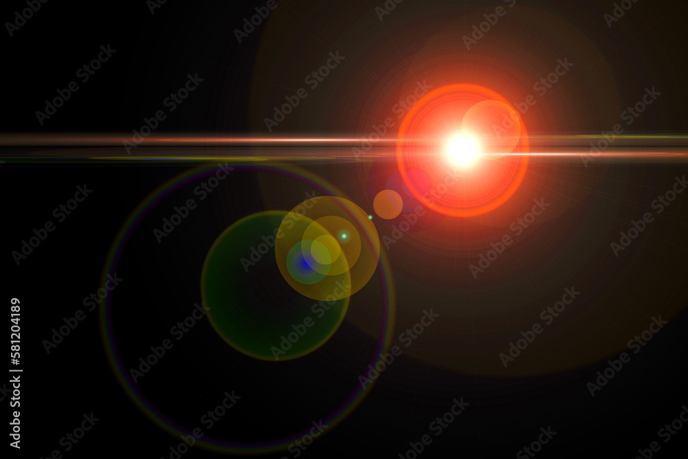 beautiful lens flare effect overlay texture with bokeh effect and ...