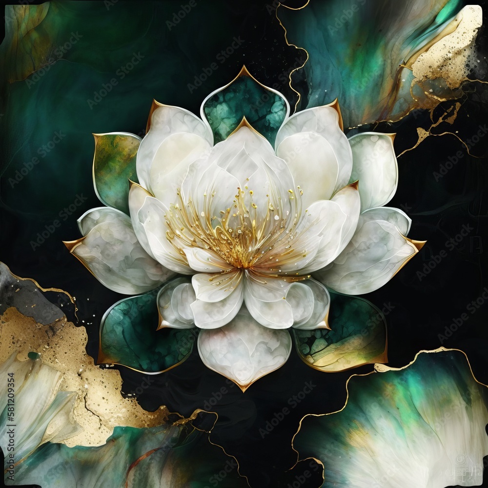 ภาพประกอบสต็อก lotus marble texture with abstract green, white, glitter ...
