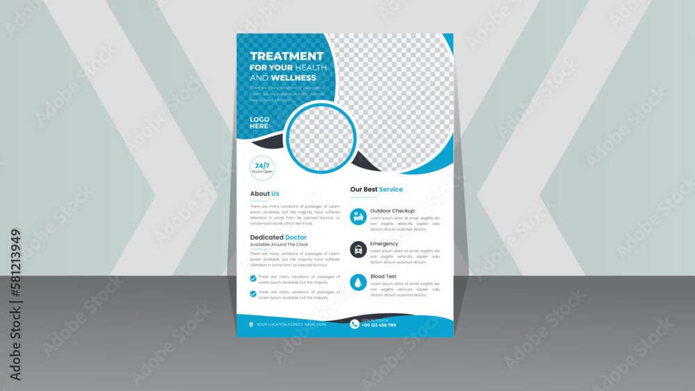 Corporate healthcare and medical cover template design for a report and ...