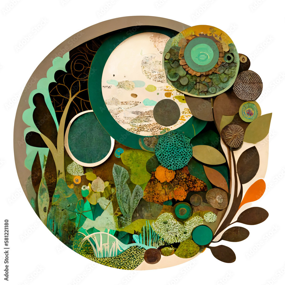 The Elements: Earth Elemental mixed media style circle symbol earth ...