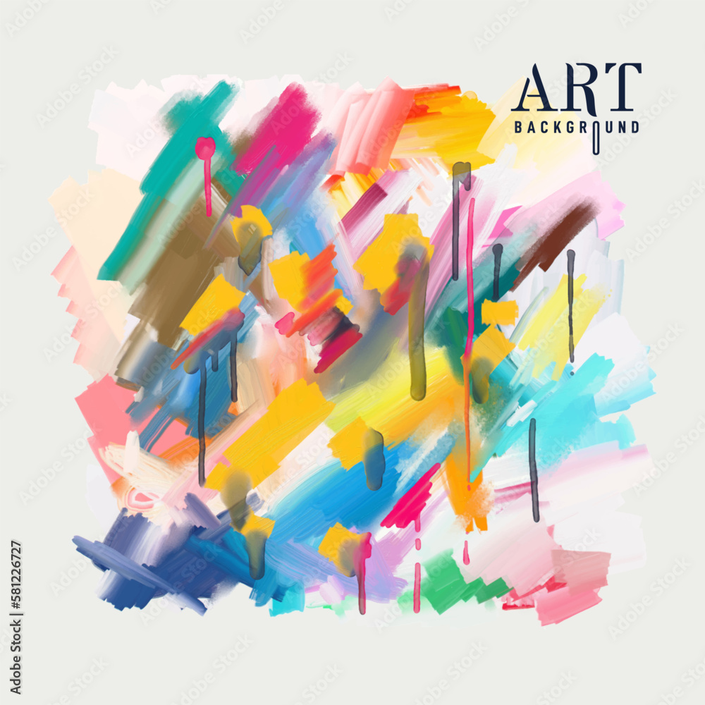 Art background and paint design art modern, watercolor stain elements ...