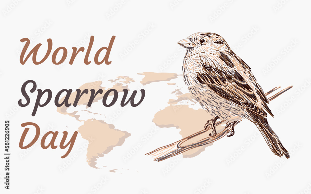 Drawing vector illustration in support of conservation and protection ...