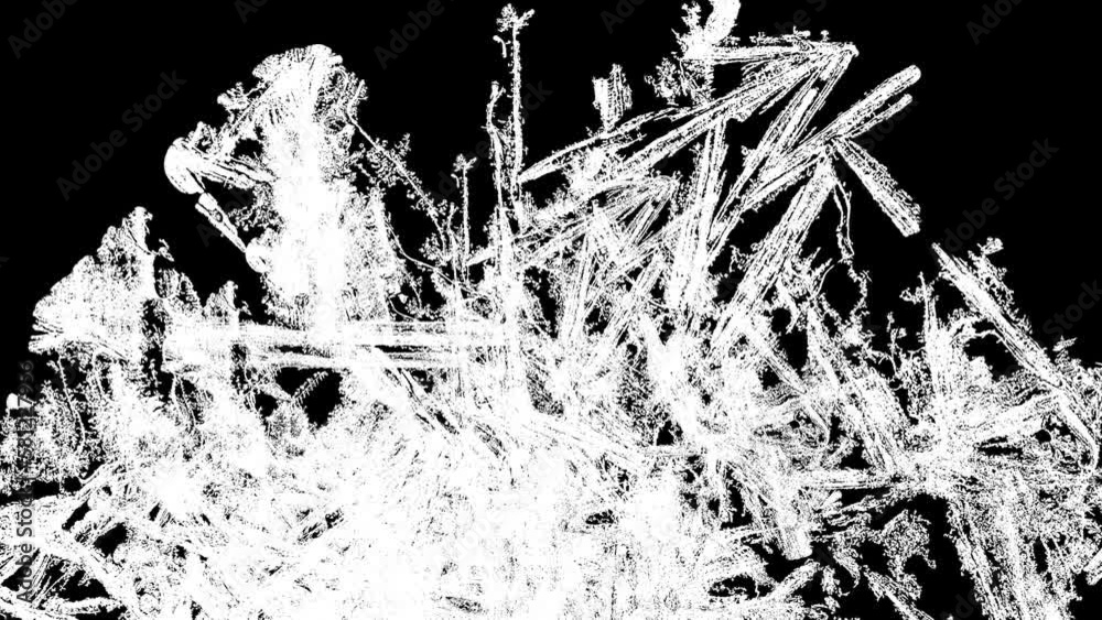 Freezing Window Glass Animation Time-Lapse. Glass Covering with Frost ...