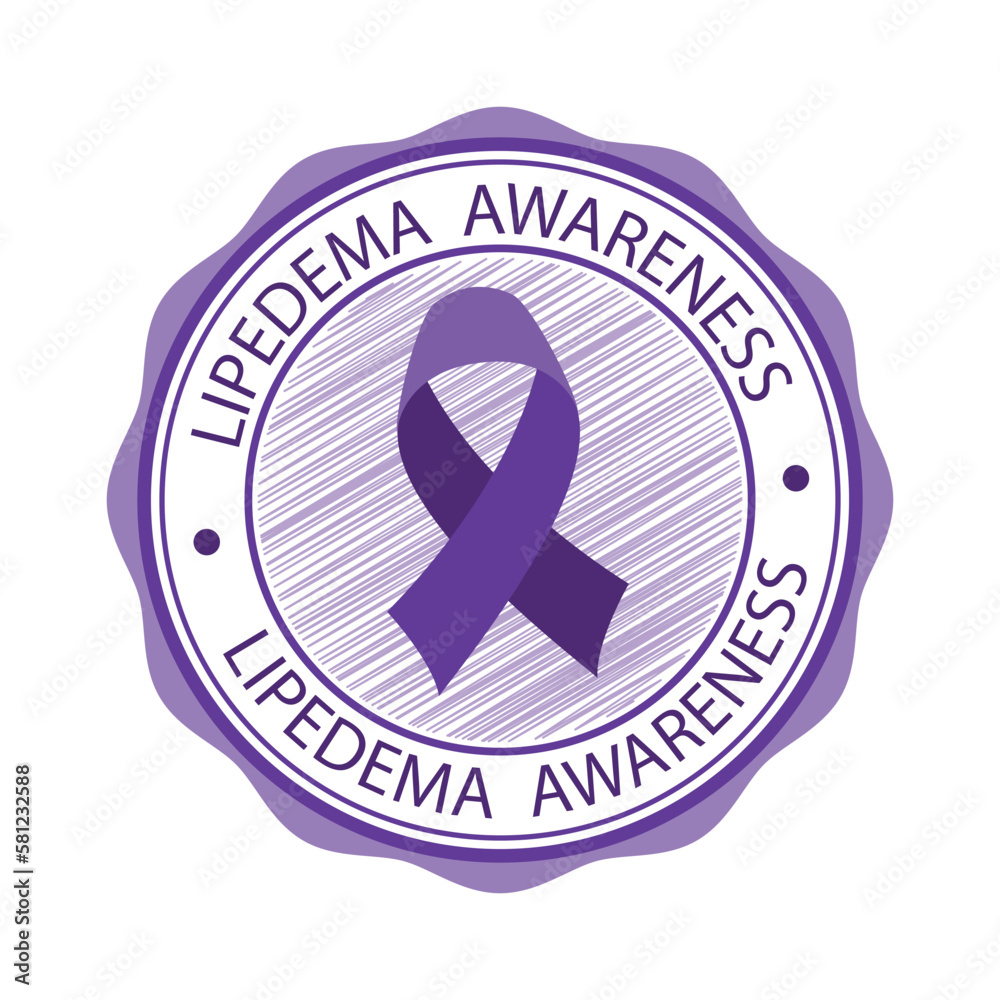 Lipedema awareness round rubber stamp Stock Vector | Adobe Stock