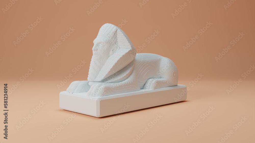 3d rendering of the Egyptian Sphinx statue from a variety of small ...