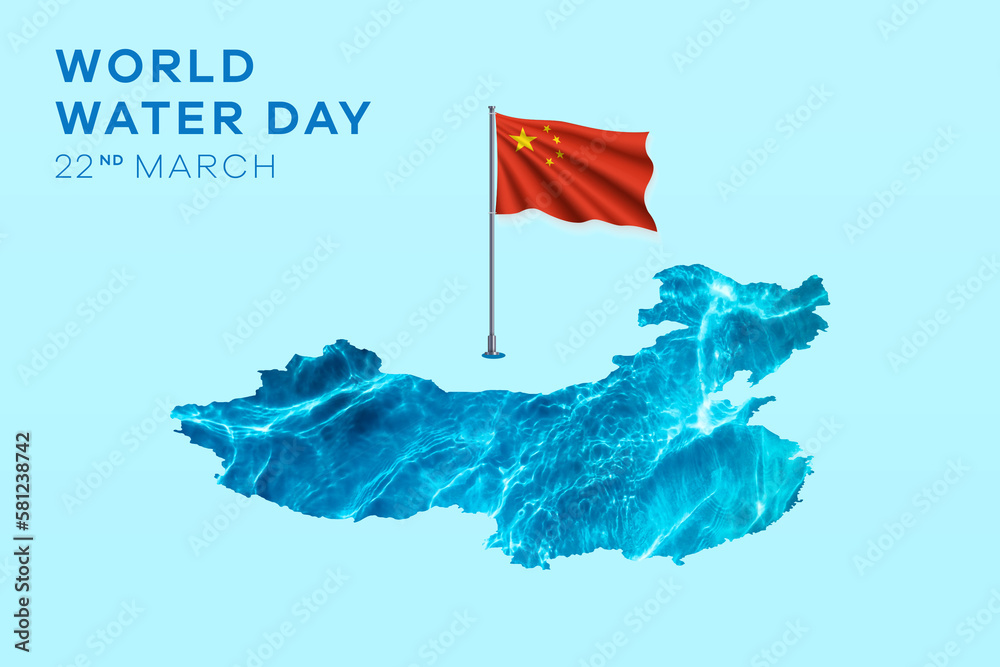 World Water Day China. Water day concept. Save Water Save World ...