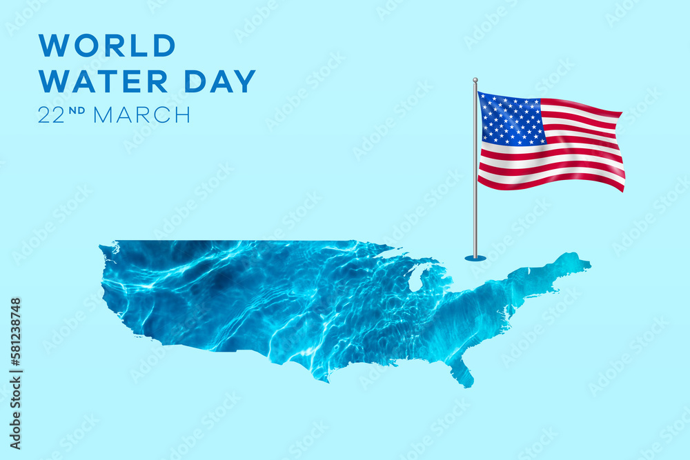 World Water Day USA. Water day concept. Save Water Save World ...
