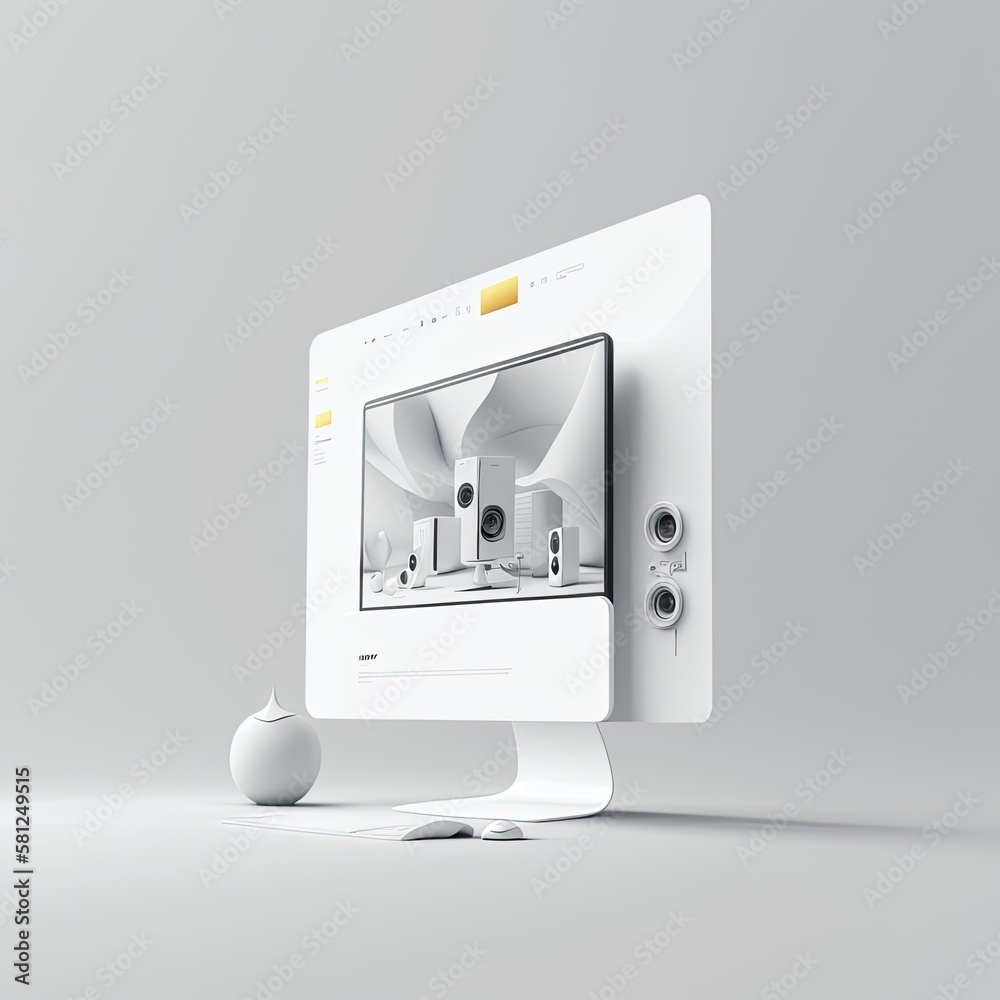 Minimalistic Oat White Wallpaper for a Hyperrealistic Agency Web Design ...