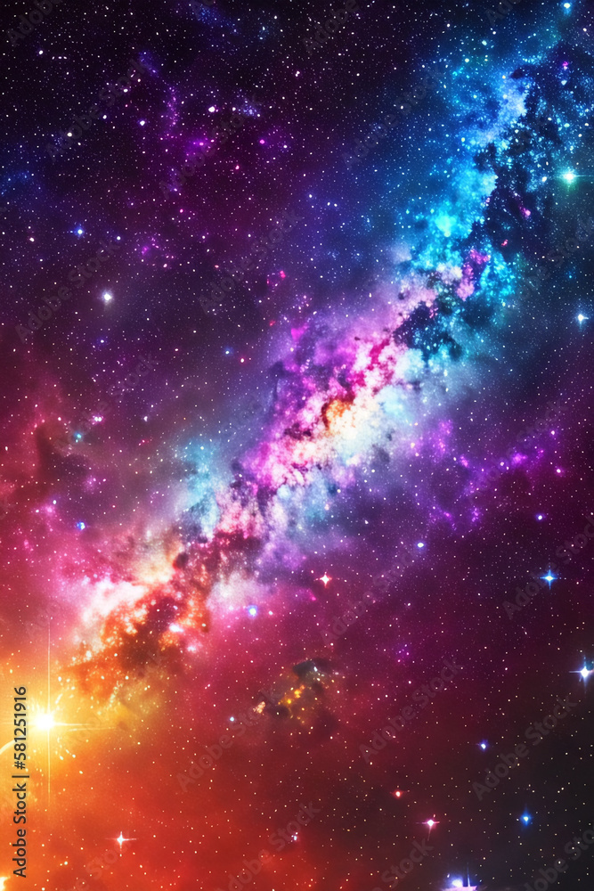 A grandiose sight of a starry night sky, filled with galaxies and ...