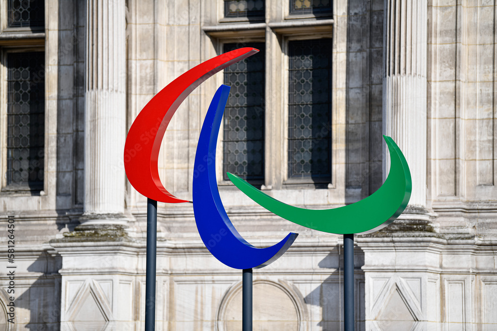 Logo illustration of Paralympics, for the next Paralympic Games (Paris ...