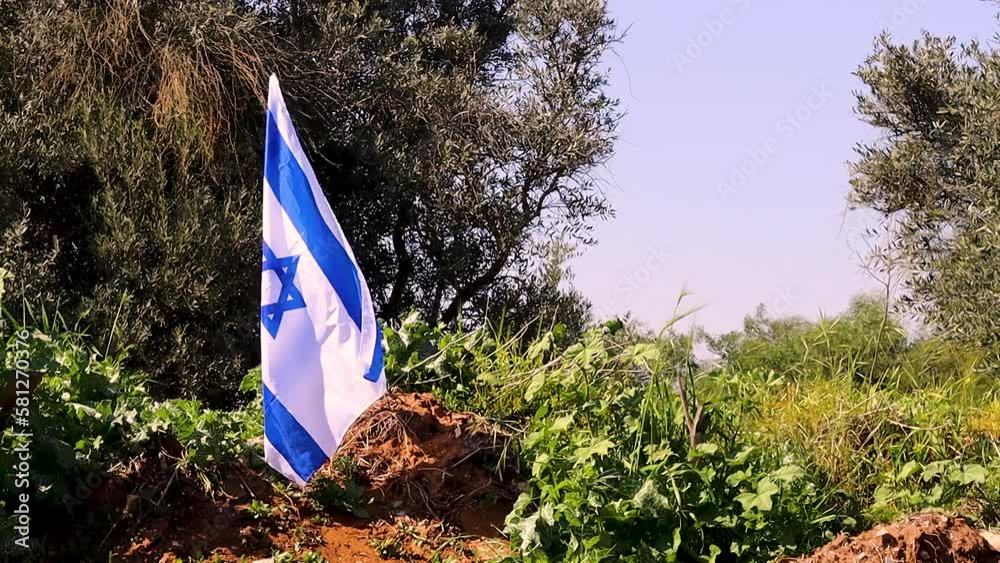 Israel Defense Forces soldier kisses and salutes the waving Flag of ...