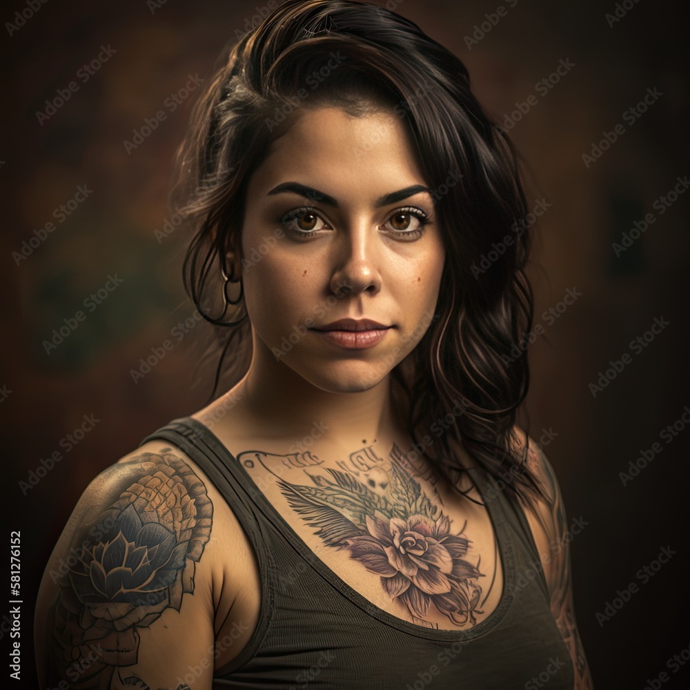 Generative AI - Badass Beauties 038: Digital painting of a beautiful ...
