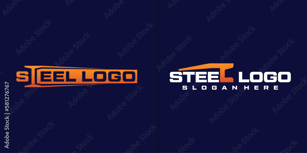 Steel Fabrication logo vector collection or construction logo ...