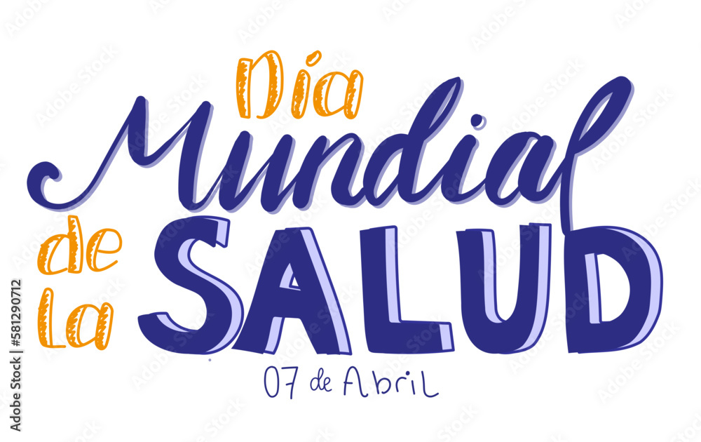 Día Mundial de la Salud, Letras Stock Vector | Adobe Stock