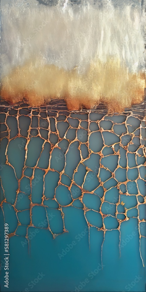 closeup painting wall erosion reflection textures flat wastelands human ...