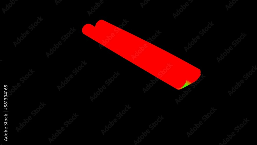 isolated Roll up and roll down white paper from center with alpha and ...