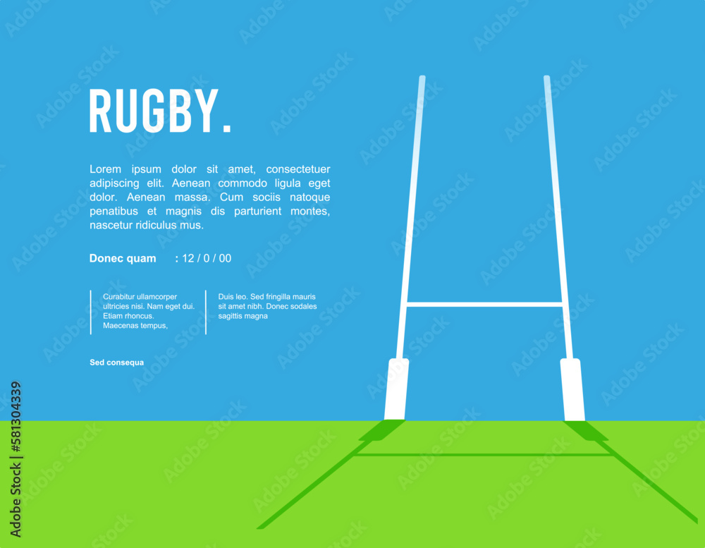 Attractive editable vector rugby background design great for your ...