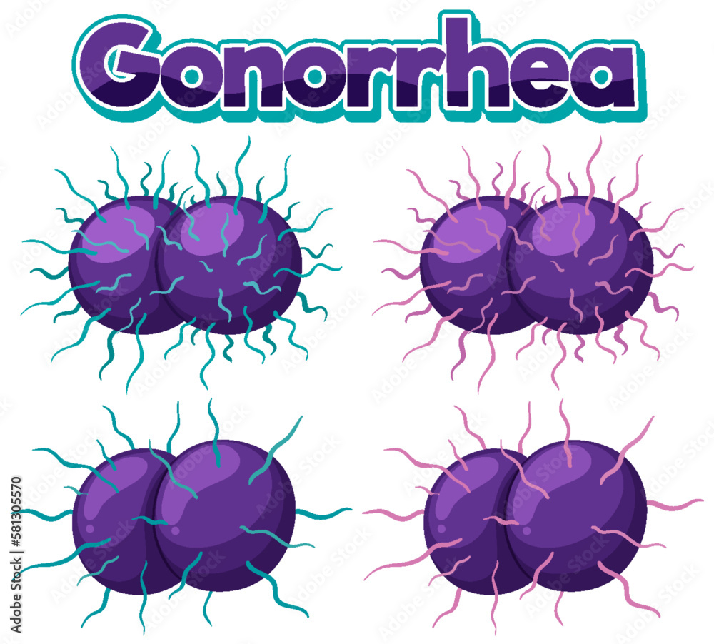 Poster Neisseria gonorrhoeae on white background – Wall Art | UkPosters