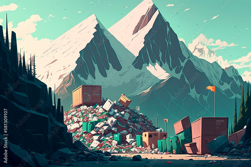 The problem of waste disposal and recycling. Environmental pollution ...