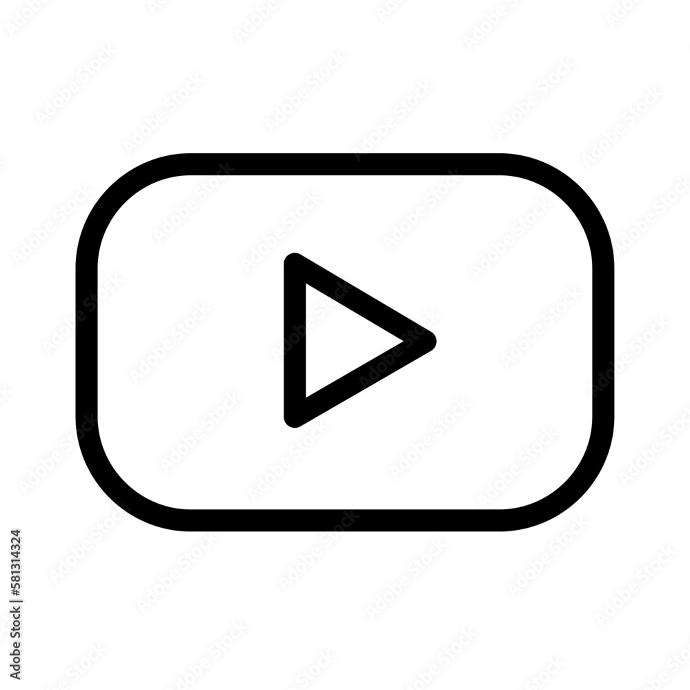 Play button icon png download Stock Vector | Adobe Stock