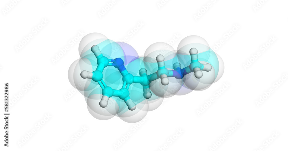 Serc / Betahistine, Ménière's disease, 3D molecule 4K Illustration ...