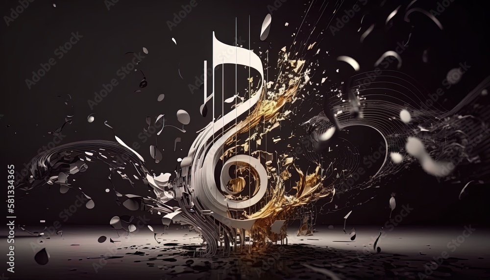 An animation that shows the movement of a musical note through a ...