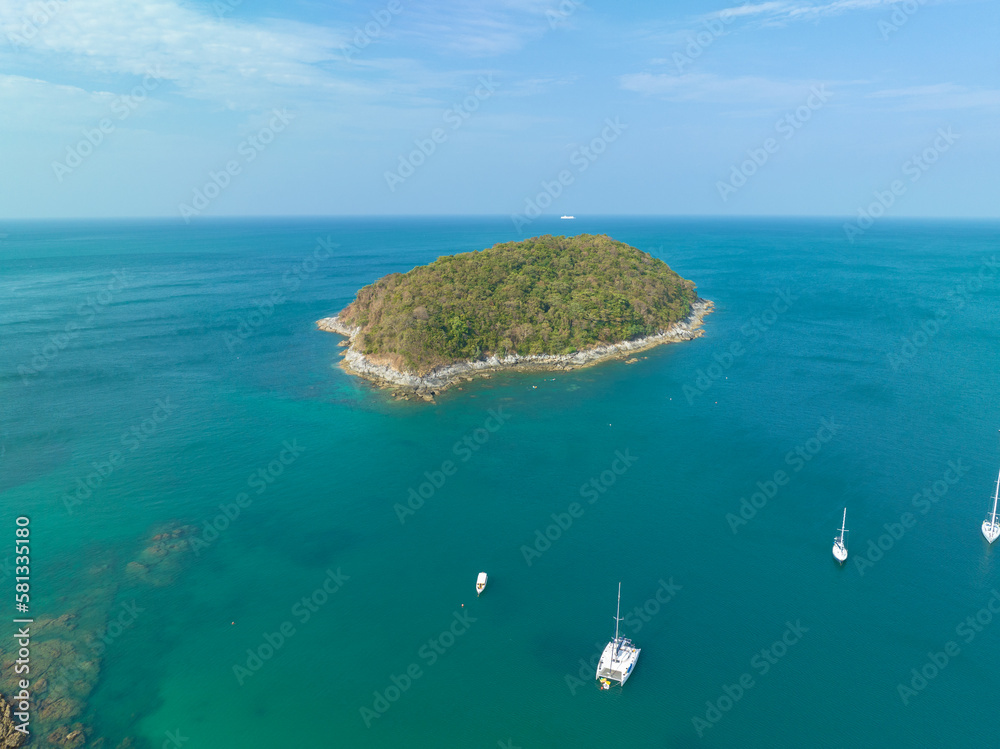 aerial view landscape Amazing place of tourist attractions turquoise ...
