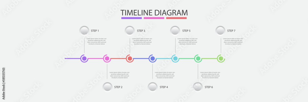business infographic template, modern level 7 diagram. vector ...