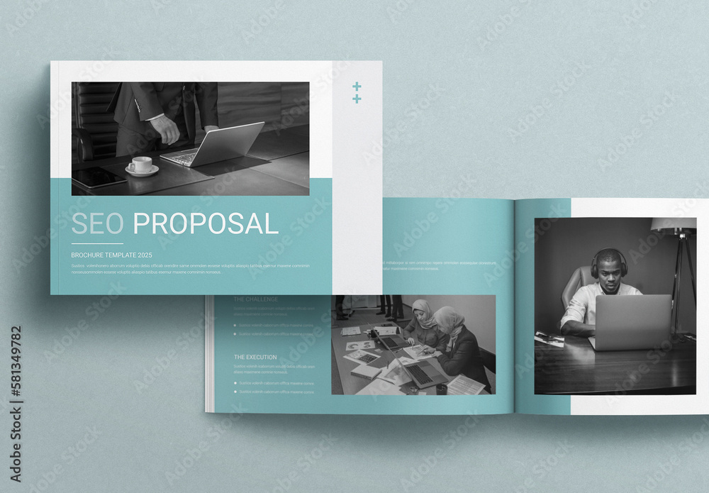 SEO Proposal Template Landscape Stock Template | Adobe Stock