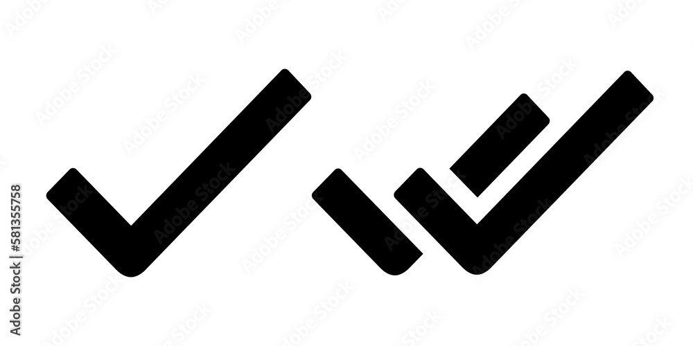 Check mark icons, right button, black illustration Stock Illustration ... Check mark icons, right button, black illustration Stock Illustration ...