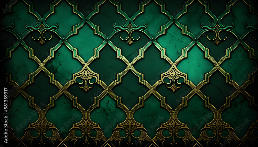 Luxury golden emerald wallpaper. Abstract gold line arts texture with ...