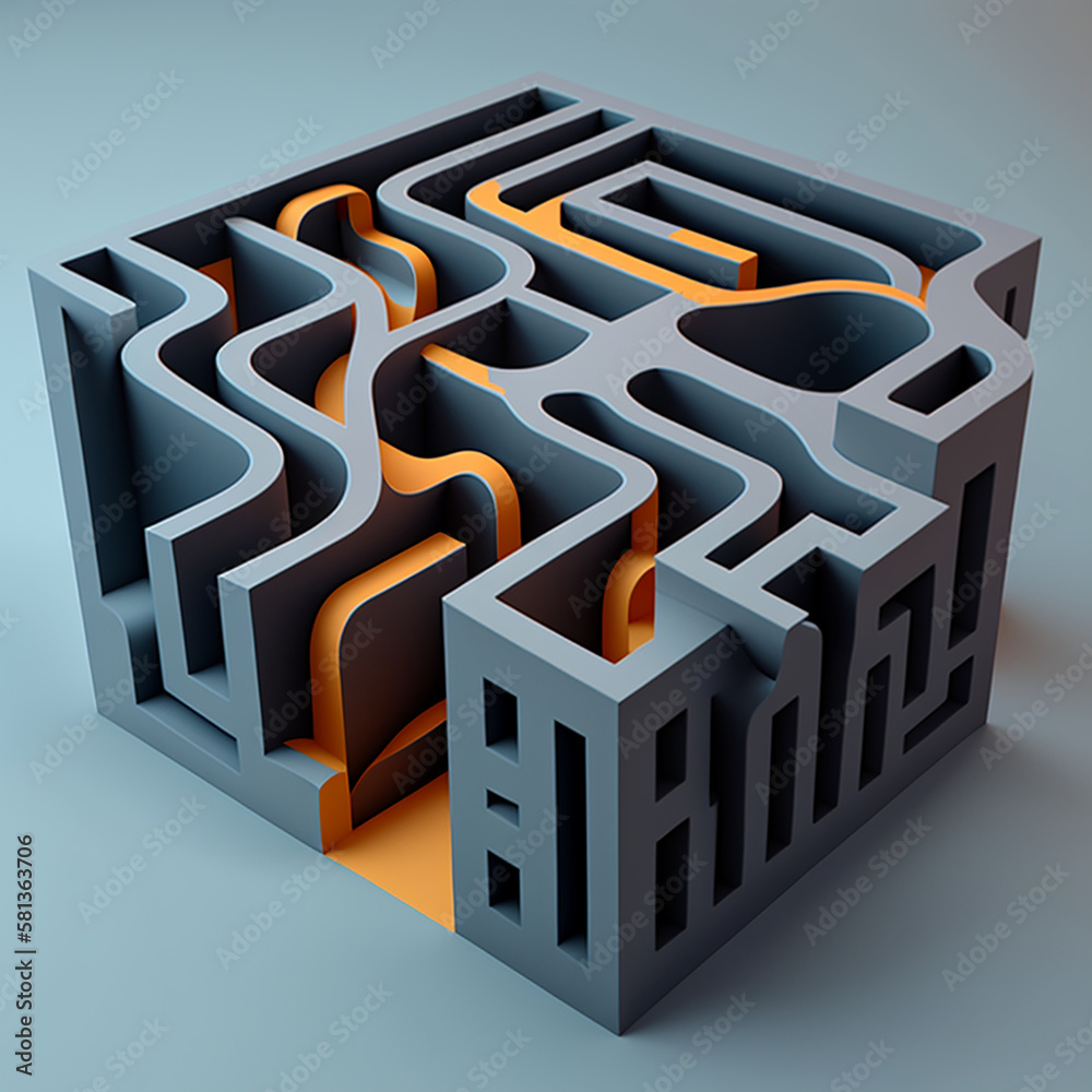 Abstract labyrinth background. Huge maze as a symbol of endless and ...