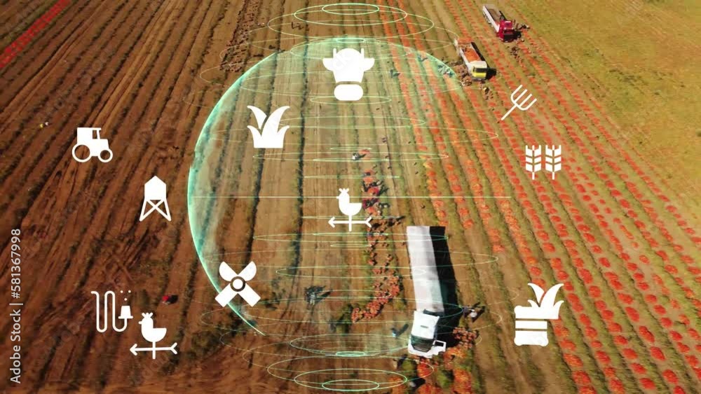 agriculture smart farming technology - industry 4.0.Concept of ...
