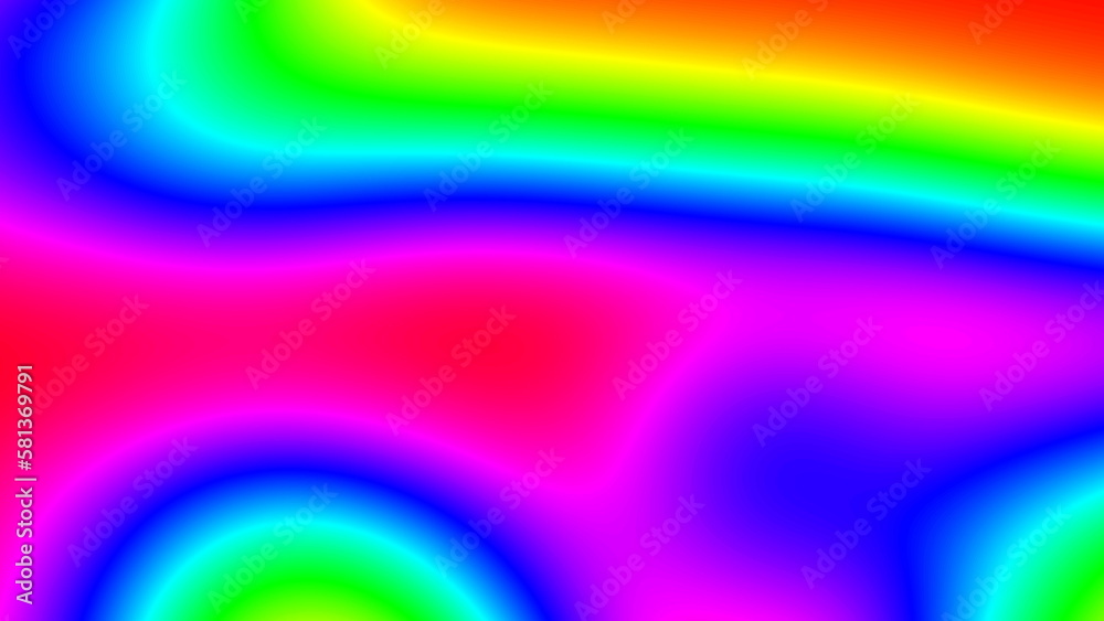 Rainbow colorize gradient wavy background. 2D layout illustration Stock ...