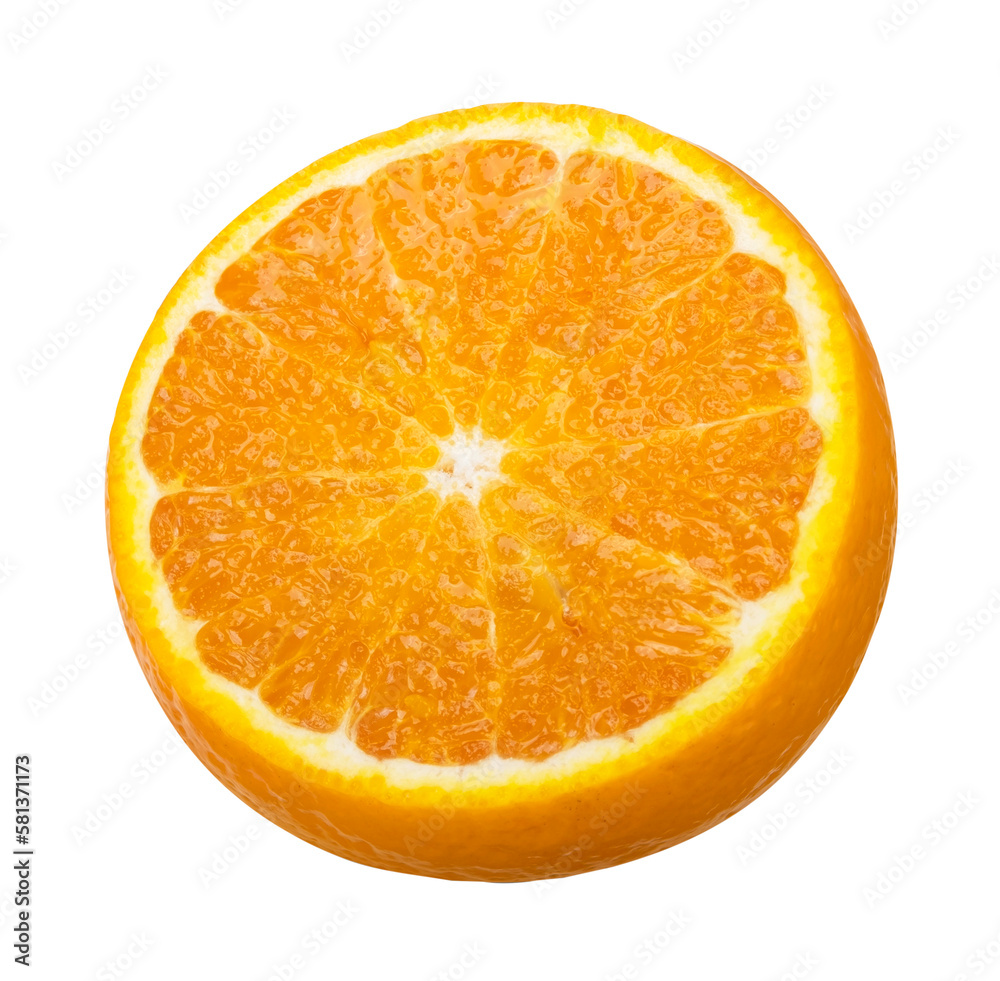 Half of orange isolated on transparent background, PNG image Stock ...