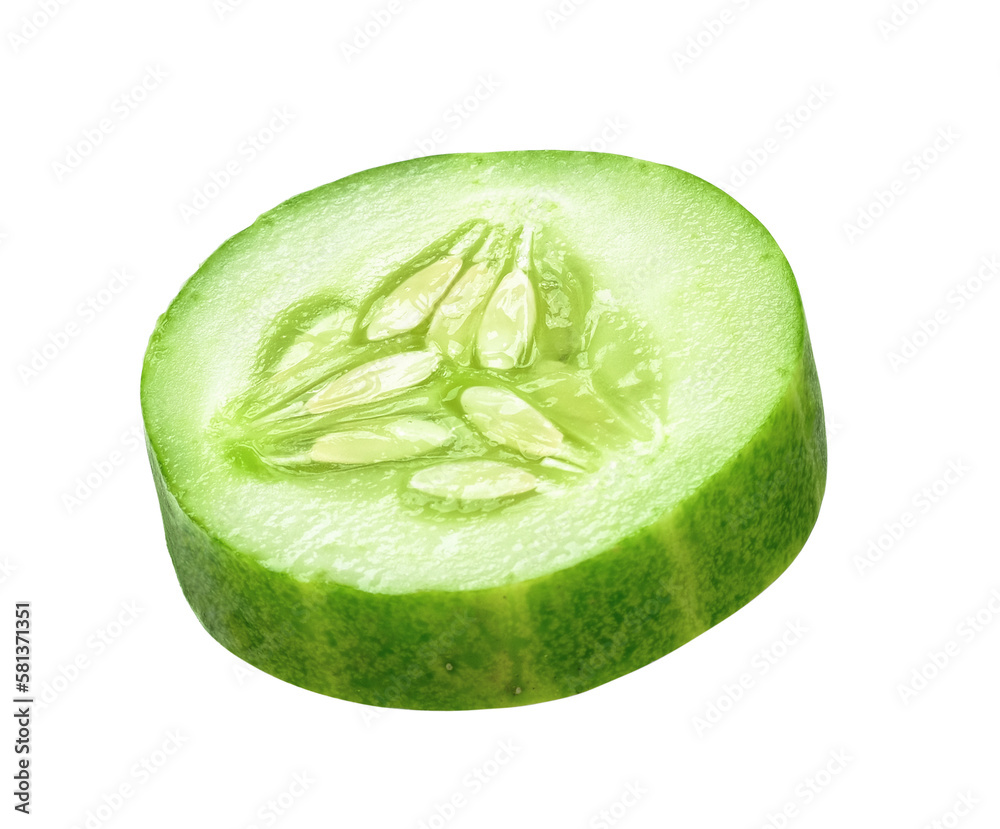 Sliced of Cucumber isolated on transparent background, PNG image Stock ...