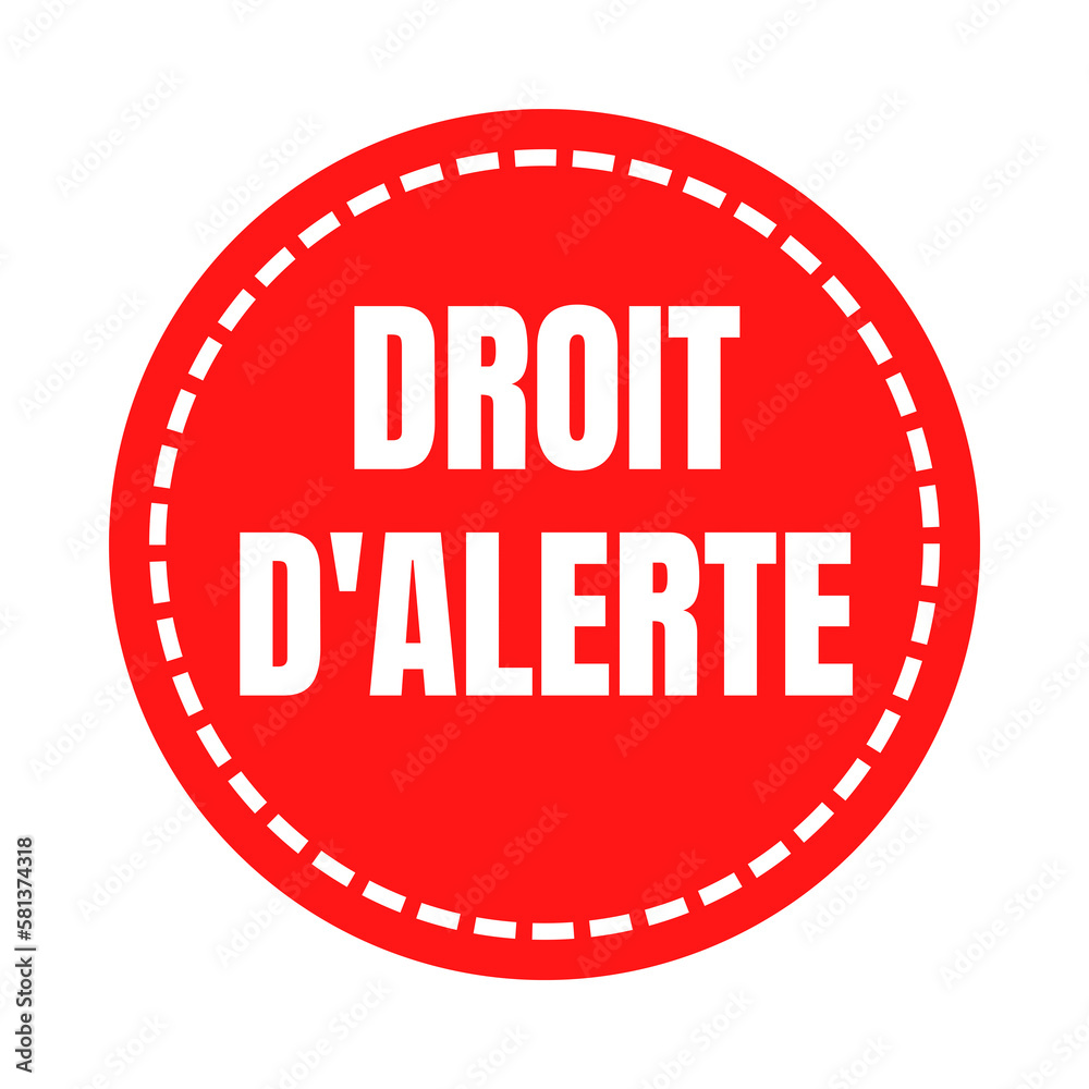 Symbole droit d'alerte en France Stock Illustration | Adobe Stock